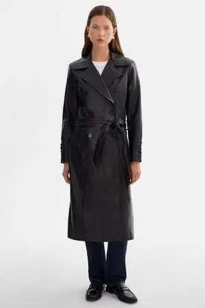 LAMARQUE Erma Leather Trench Coat