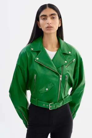 LAMARQUE Dylan 80's Leather Biker Jacket - Black