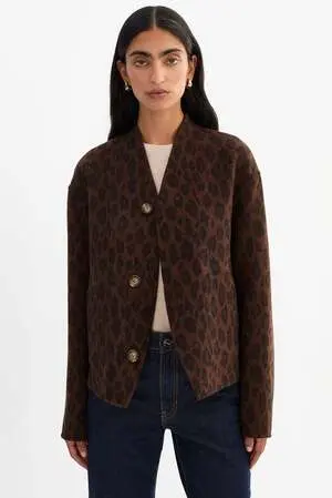 LAMARQUE Hania Reversible Wool Jacket - One-color