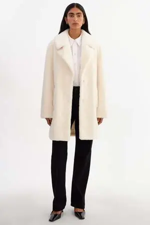 LAMARQUE Linnea Faux Fur Coat - Black