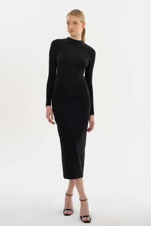 LAMARQUE Mirella Knit Maxi Dress - Black