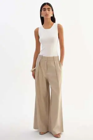 LAMARQUE Miriam Wide-leg Linen Pants