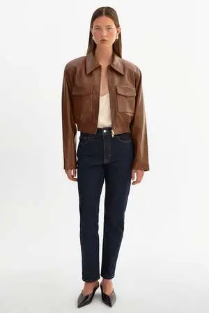 LAMARQUE Perry Leather Bomber Jacket One-color