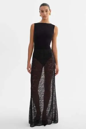 LAMARQUE Ren Lace Maxi Skirt