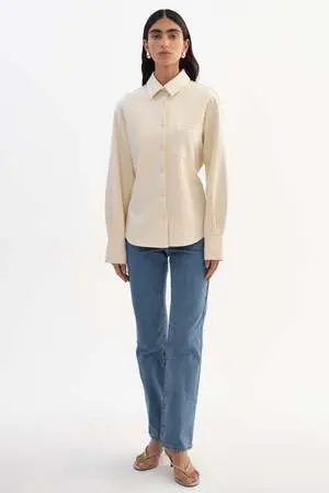 LAMARQUE Tosca Faux Suede Shirt - Opal