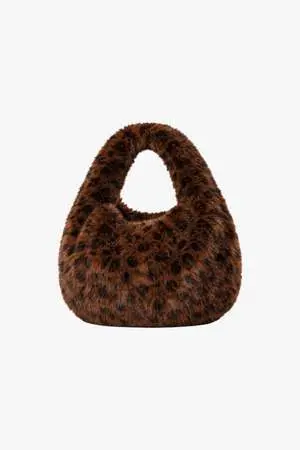 LAMARQUE Alix Leo Mini Faux Fur Hobo Bag - One-color