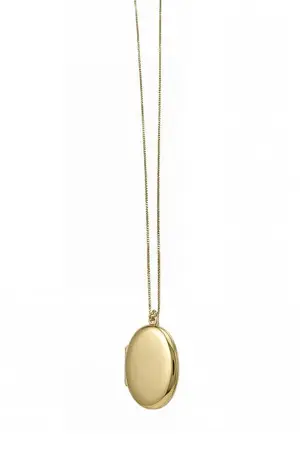 Argento Vivo Stacy 14k Plated Oval Locket Necklace