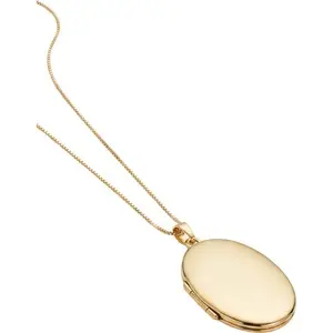 Argento Vivo Stacy 14k Plated Oval Locket Necklace
