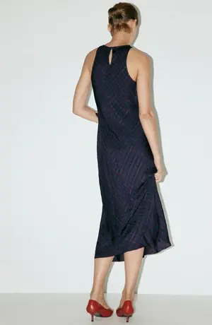 Mango Mimmi Check Print Midi Dress