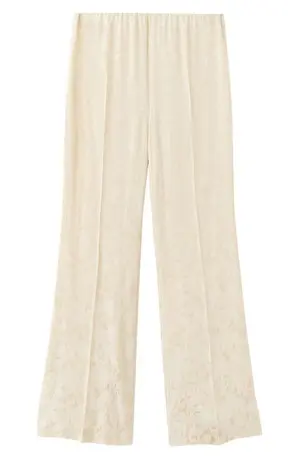 Mango Lenny Jacquard Straight Leg Pants