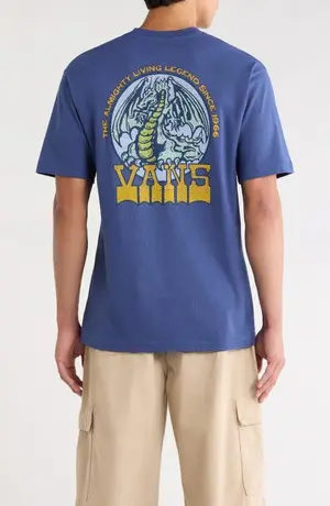 VANS Living Legend Cotton Graphic T-shirt - True Navy