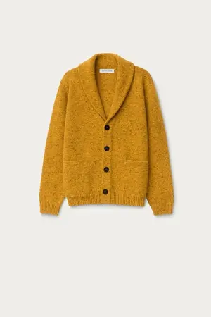 Iris Von Arnim Wool-cashmere Cardigan - Mustard