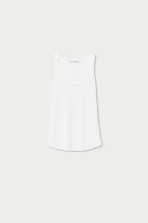 Iris Von Arnim Jersey Top - White
