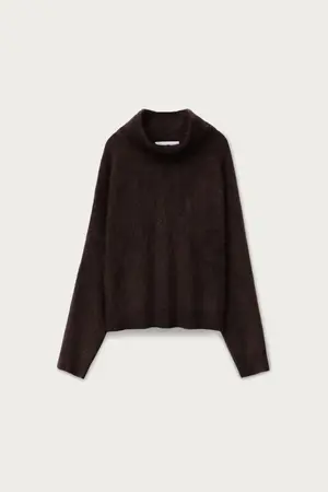 Iris Von Arnim Brushed Cashmere Sweater Chocolate