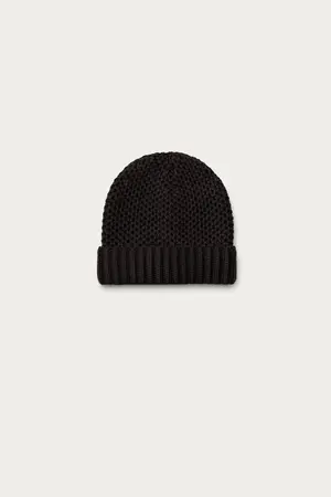 Iris Von Arnim Stonewashed Cashmere Beanie - Black