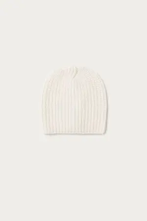 Iris Von Arnim Stonewashed Cashmere Beanie Ecru