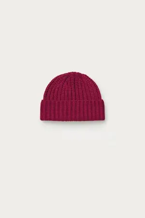 Iris Von Arnim Stonewashed Cashmere Beanie Ruby Sw