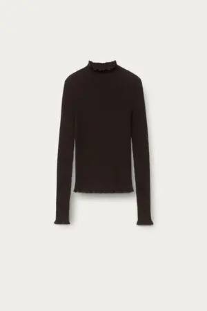 Iris Von Arnim Superfine Cashmere Shirt - Chocolate