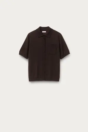 Iris Von Arnim Superfine Cashmere Shirt - Chocolate