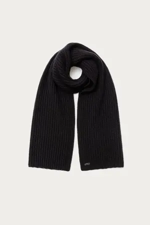 Iris Von Arnim Stonewashed Cashmere Scarf Black