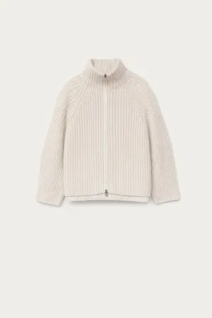 Iris Von Arnim Stonewashed Cashmere Cardigan - Alabaster