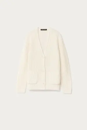 Iris Von Arnim Stonewashed Cashmere Cardigan - Ecru