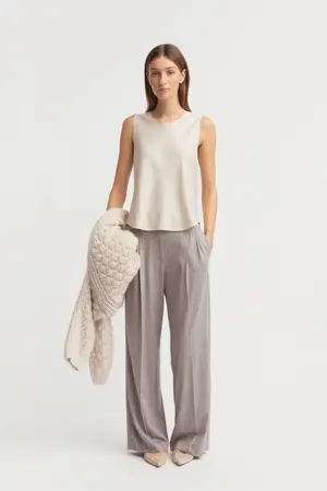 Iris Von Arnim Silk Top - Alabaster