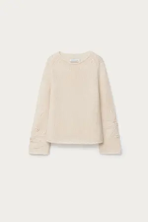 Iris Von Arnim Cashmere-silk Sweater - Ecru