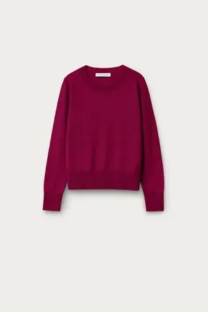 Iris Von Arnim Cashmere-Silk Sweater Ruby