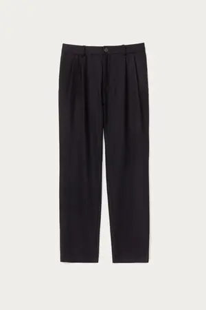 Iris Von Arnim Pleated Trousers - Navy