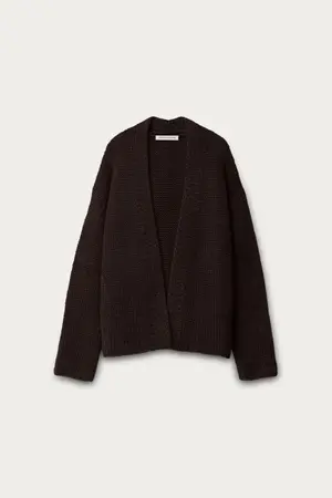 Iris Von Arnim Cashmere-Silk Cardigan Chocolate