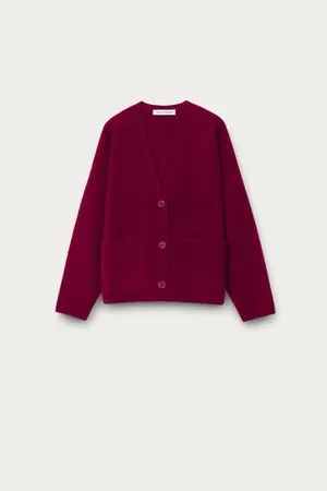 Iris Von Arnim Cashmere-silk Cardigan - Ruby