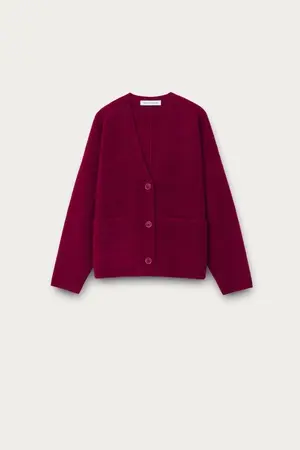 Iris Von Arnim Cashmere-silk Cardigan - Ruby