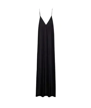 Iris Von Arnim Silk Dress Navy