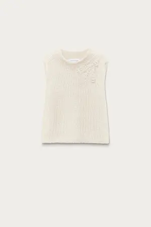Iris Von Arnim Cashmere-Silk Top Ecru