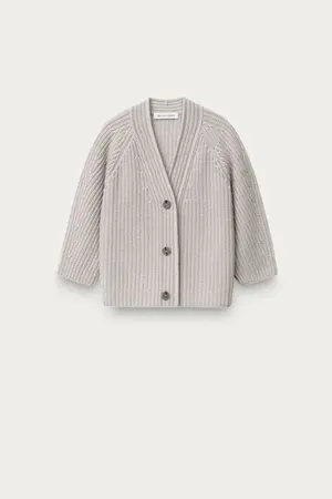 Iris Von Arnim Cashmere Cardigan Pebble
