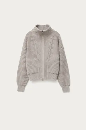 Iris Von Arnim Cashmere Cardigan - Pebble