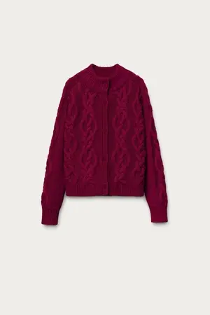 Iris Von Arnim Cashmere Cardigan - Ruby Sw