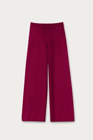 Iris Von Arnim Cashmere-silk Trousers - Ruby
