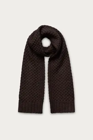Iris Von Arnim Cashmere-Silk Scarf Chocolate