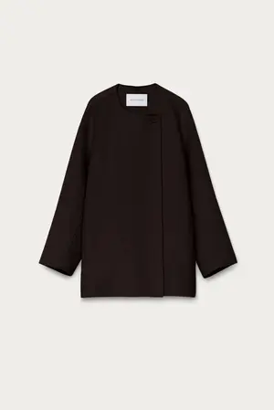 Iris Von Arnim Doubleface Short Coat - Chocolate