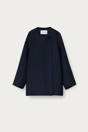Iris Von Arnim Doubleface Short Coat - Ocean