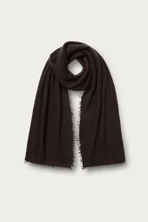 Iris Von Arnim Cashmere Scarf Chocolate