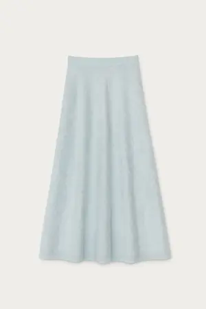 Iris Von Arnim Brushed Cashmere Skirt - Glacier