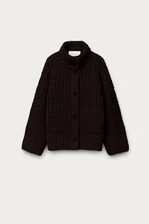 Iris Von Arnim Handknit Jacket Chocolate