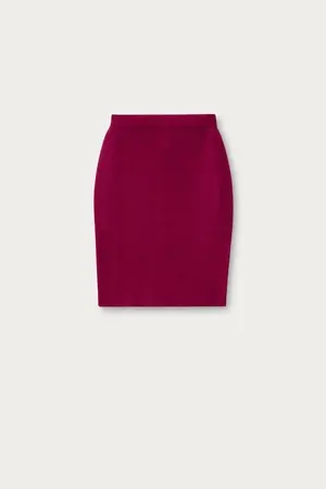 Iris Von Arnim Cashmere-silk Skirt - Ruby