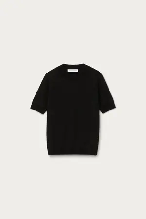 Iris Von Arnim Cashmere-Silk T-Shirt Black