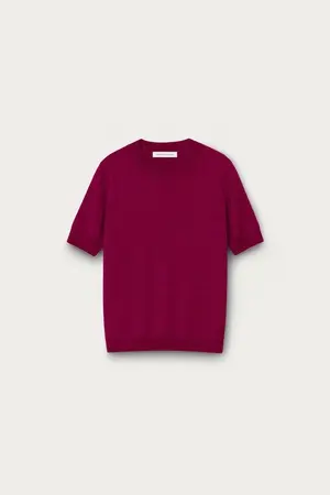 Iris Von Arnim Cashmere-silk T-shirt - Ruby
