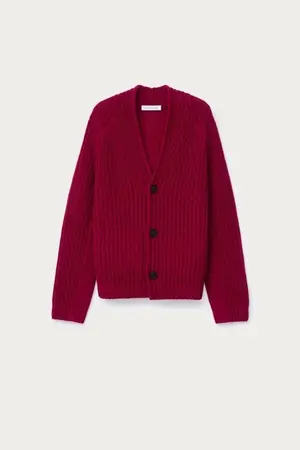 Iris Von Arnim Cashmere Cardigan - Ruby
