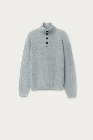 Iris Von Arnim Wool-cashmere Half-zip Sweater - Arctic